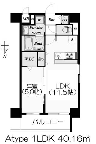 ヴェールソレイユ真田山 Atype 1LDK+ウォークインクローゼット 40.16㎡│玉造・鶴橋 | フドウサンマニア by 最大仲介手数料無料のバッカス不動産